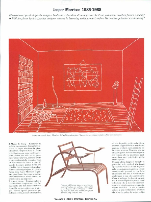 Jasper Morrison at Fuorisalone: ‘Design is the change an object brings to a room’